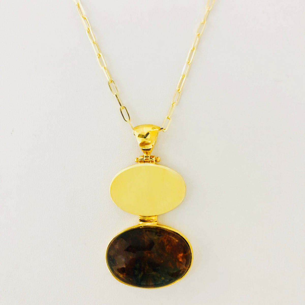 Dominican Amber 14k Gold Vermeil Necklace " Alba" – WP Diseño Exclusivo ...